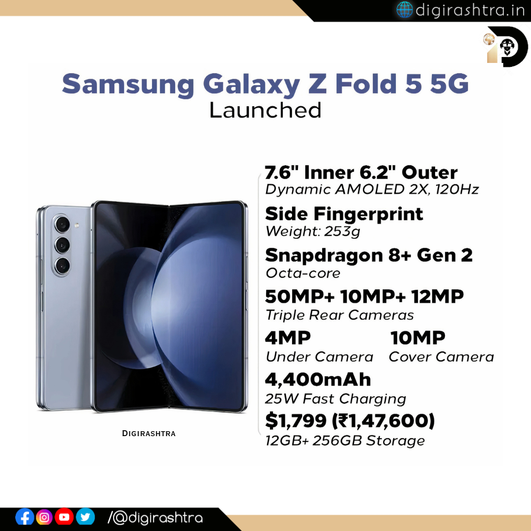 Samsung Galaxy Z Fold5 Price And Key Features - DigiRashtra